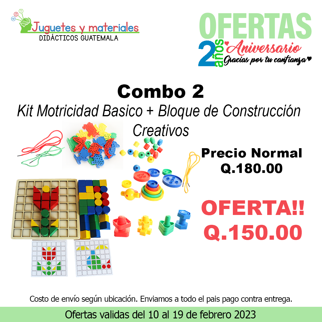 OFERTA Combo 2 Aniversario - Juguetes y Materiales Didácticos Guatemala
