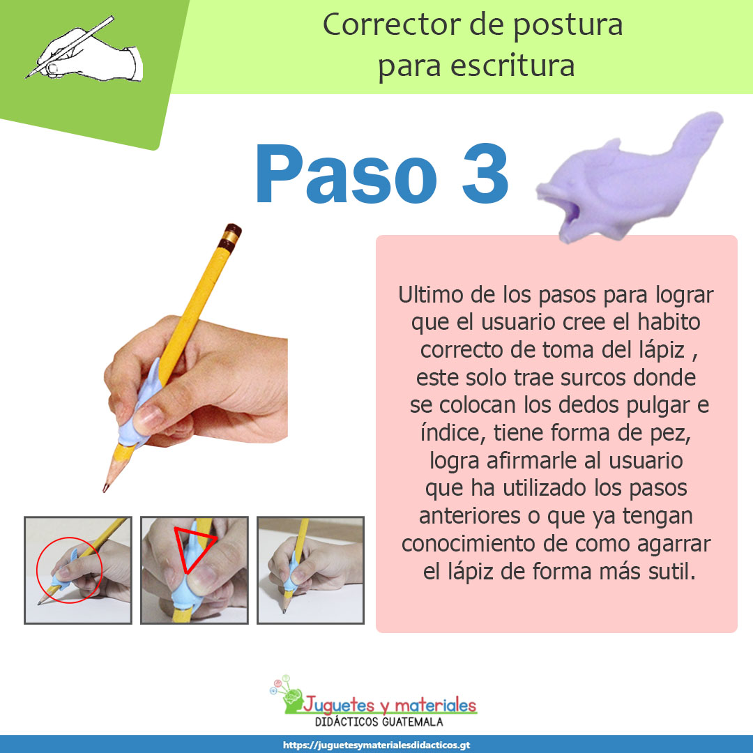Set de Corrector de postura para escritura 1, 2 y 3 - Juguetes y ...